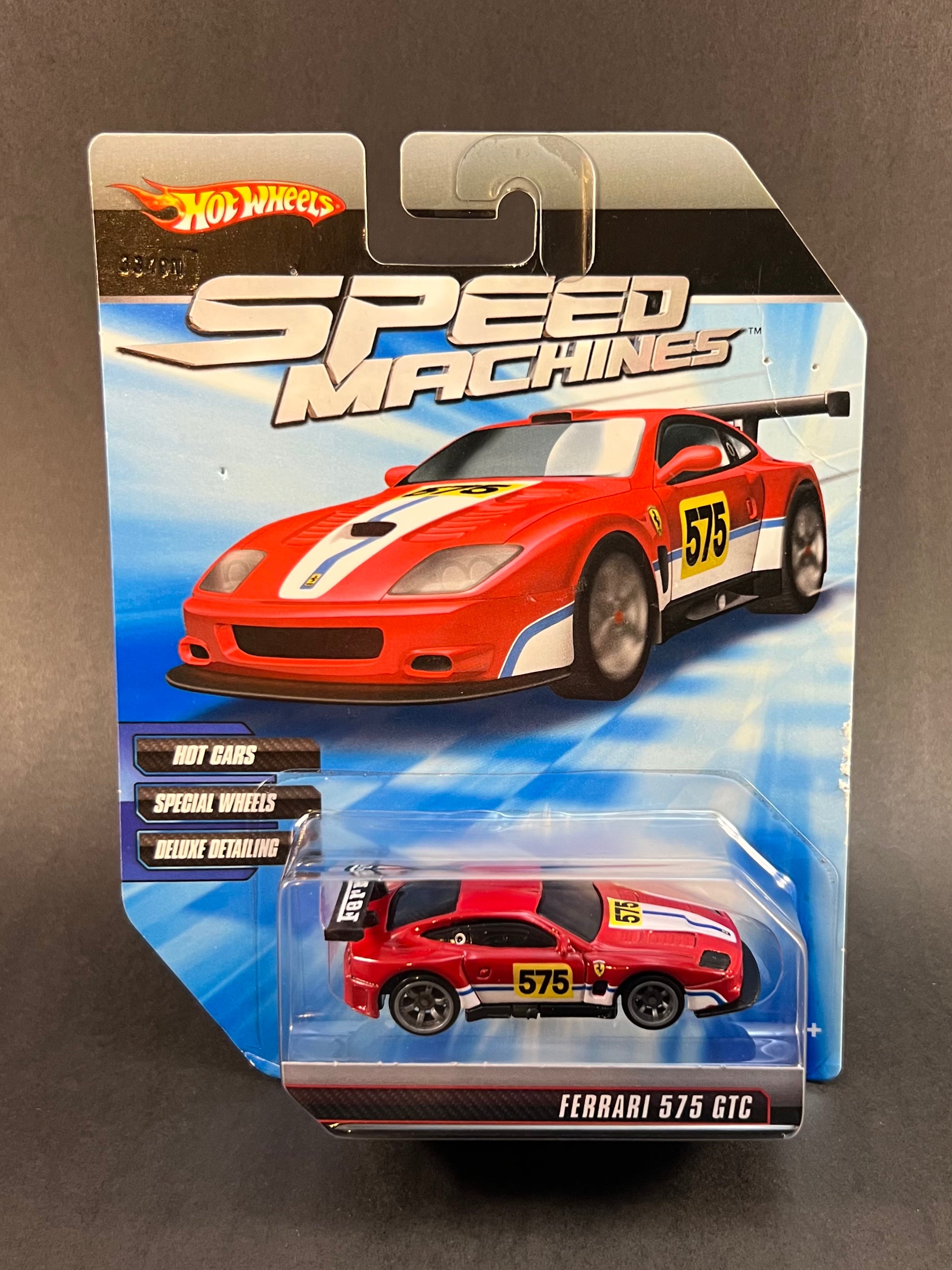 Hot Wheels 2009 Speed Machines Ferrari 575 GTC, Red – Plutonium Garage