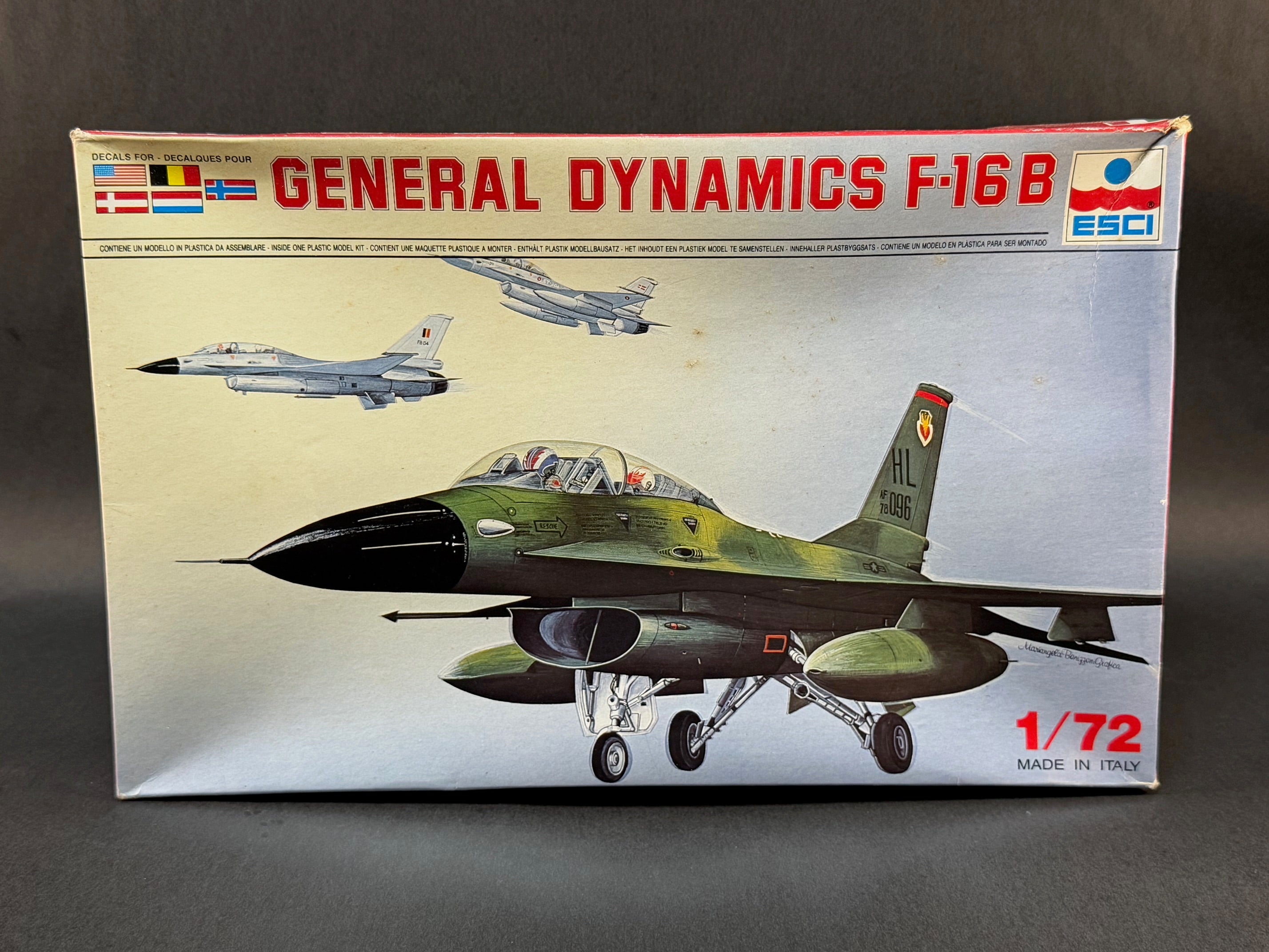 1983 ESCI Model Kit 9028 1:72 Scale General Dynamics F-16B – Plutonium ...