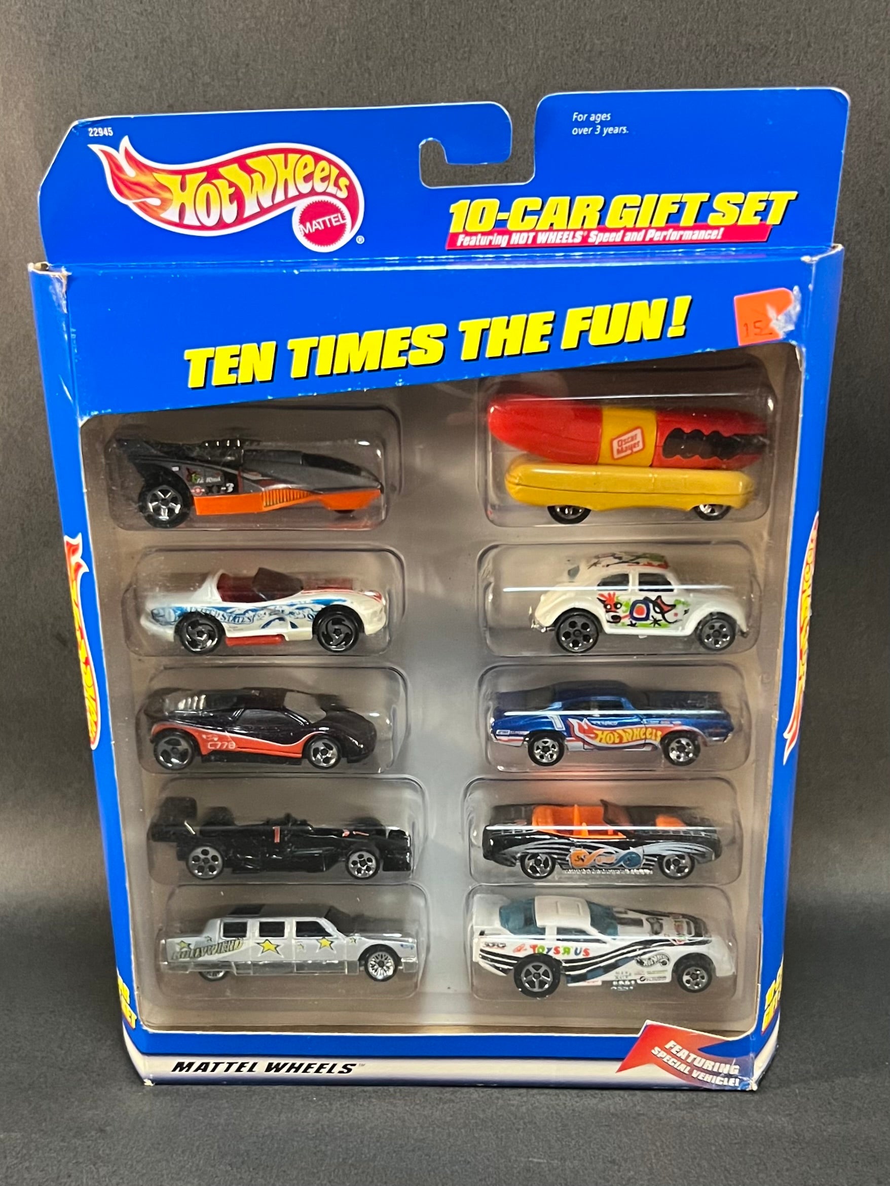 1998 Hot Wheels 10 Car Gift Set with Oscar Mayer Wienermobile ...