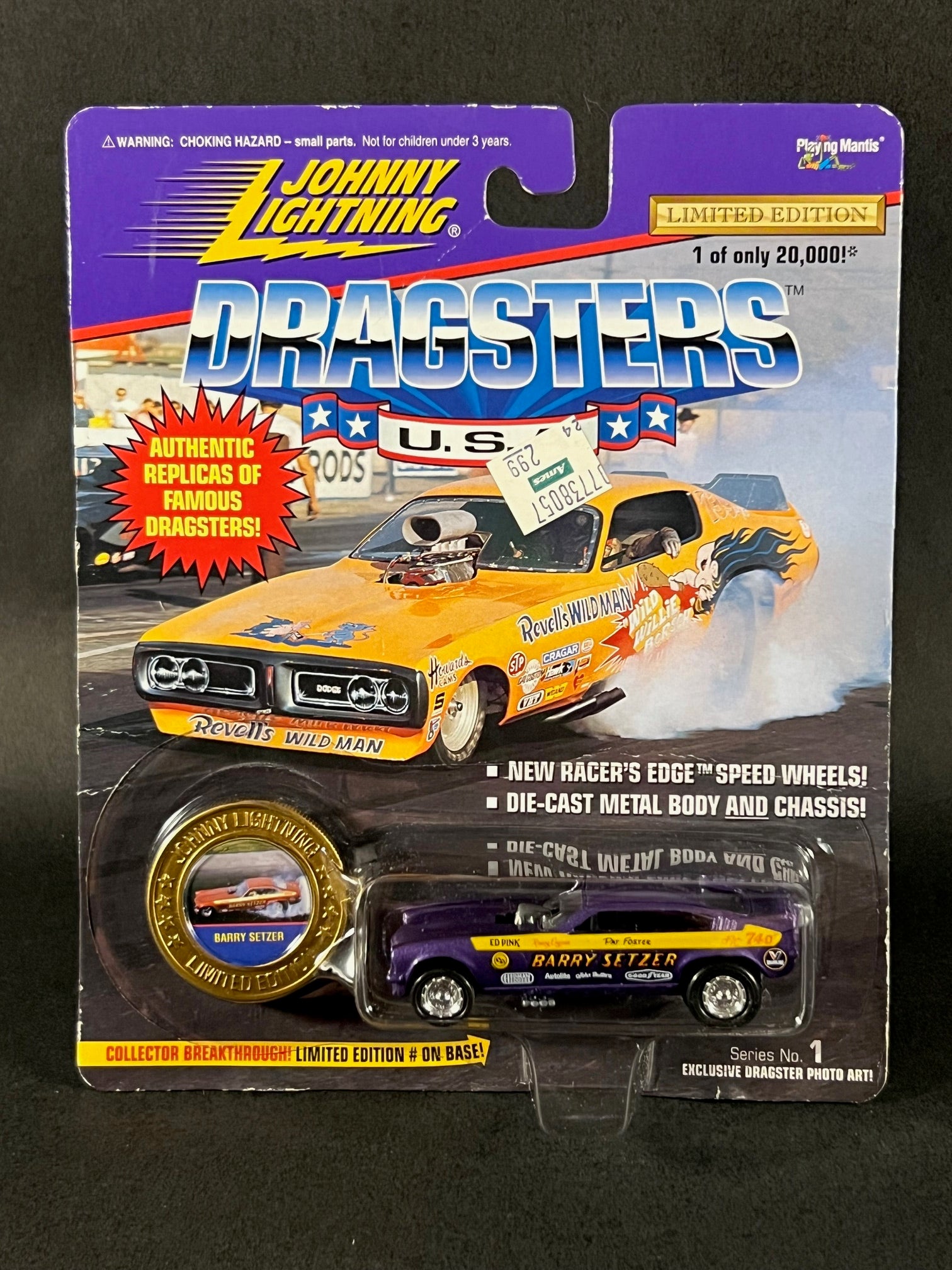 Johnny Lightning 1995 Dragsters USA Series 1 Barry Setzer, Purple ...
