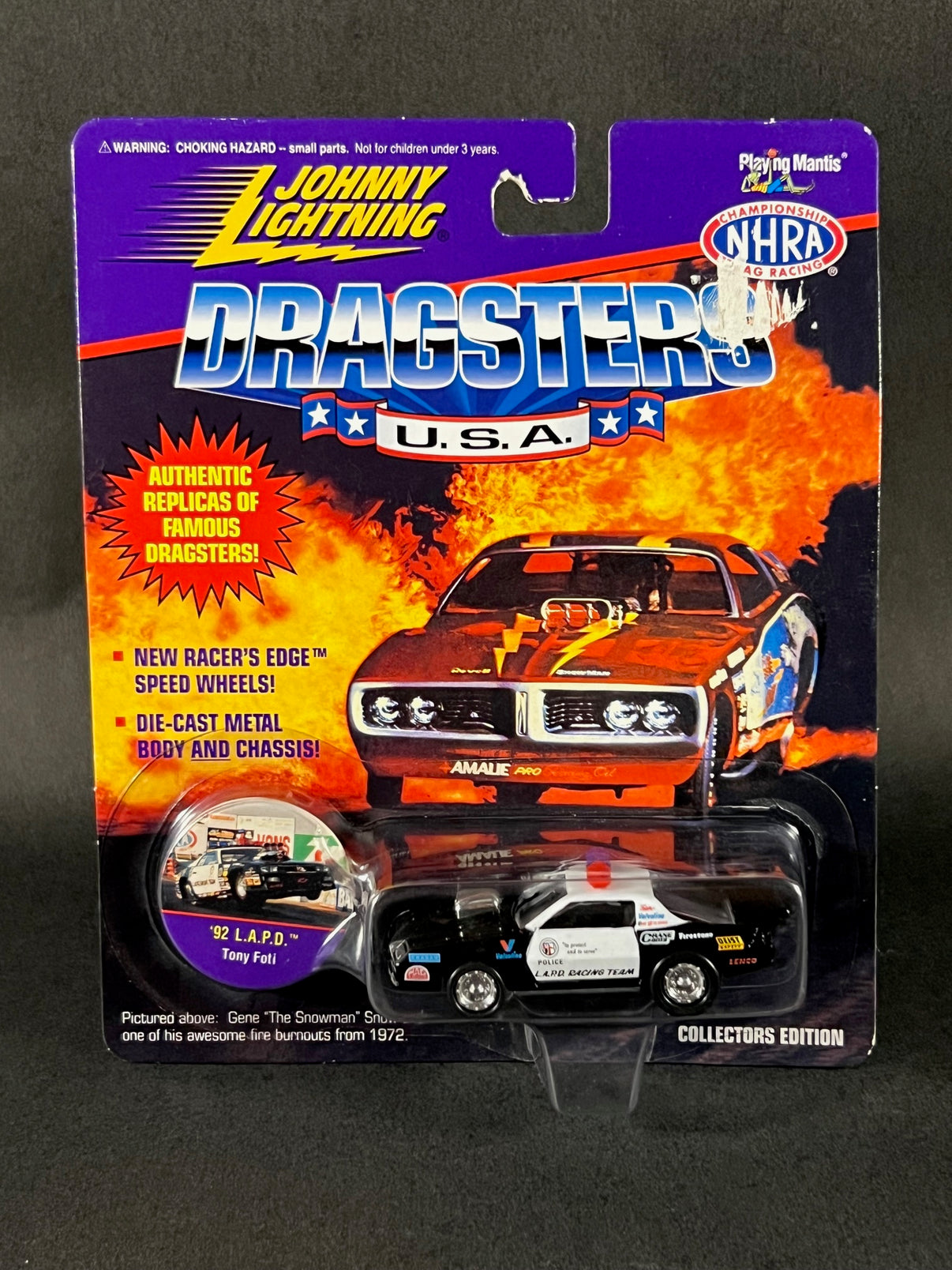 Johnny Lightning 1995 Dragsters USA Collectors Edition '92 LAPD Tony F ...
