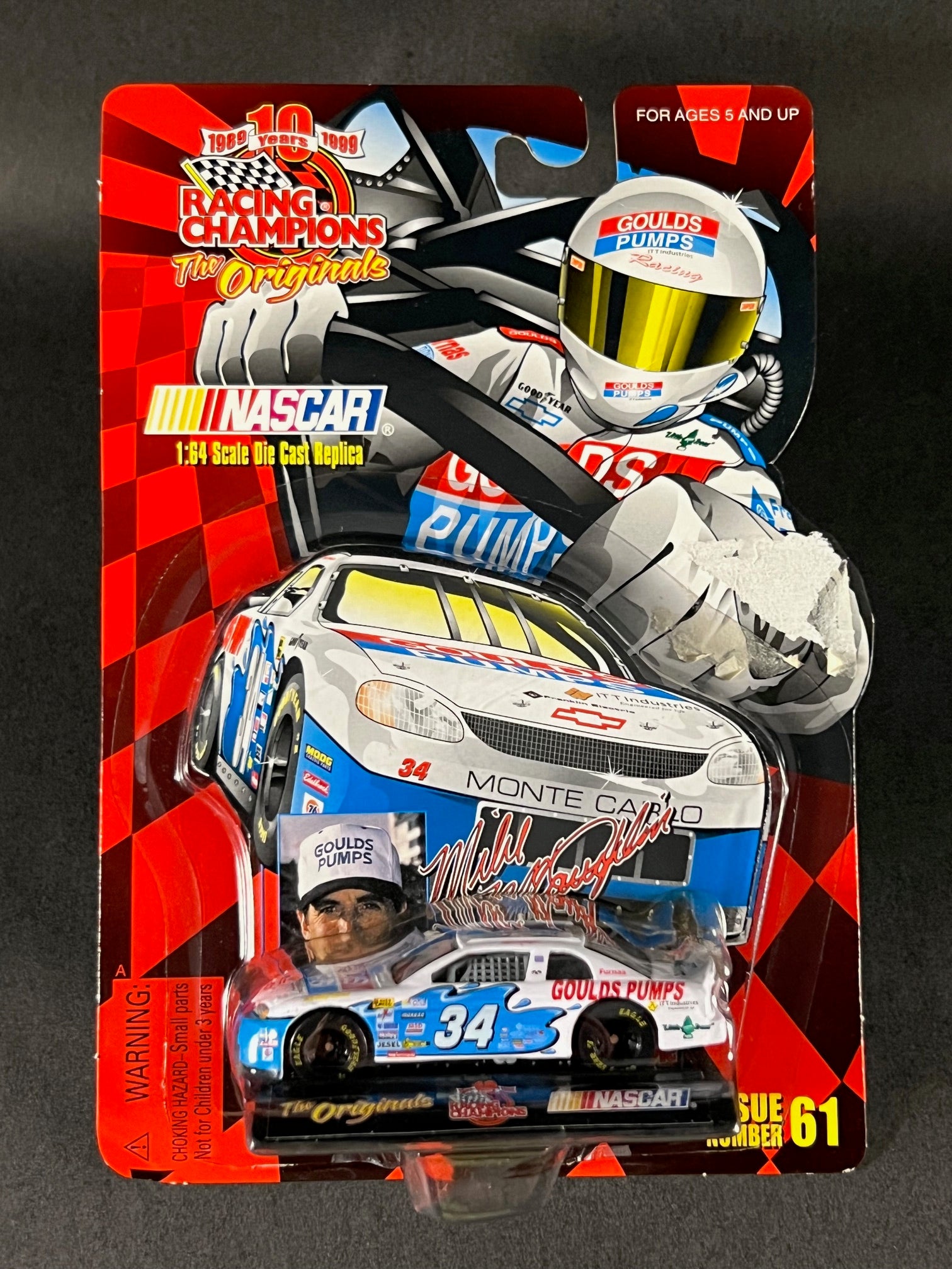 1999 Racing Champions The Originals NASCAR Issue #61 34 Mike McLaughli ...
