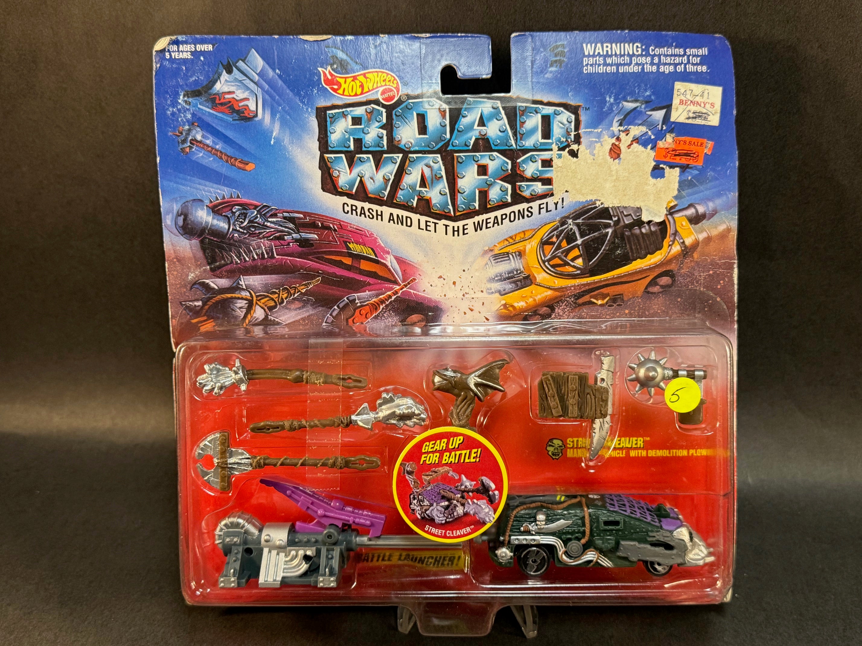 1994 Hot Wheels Road Wars Street Cleaver Maniax Vehicle and Battle Lau ...