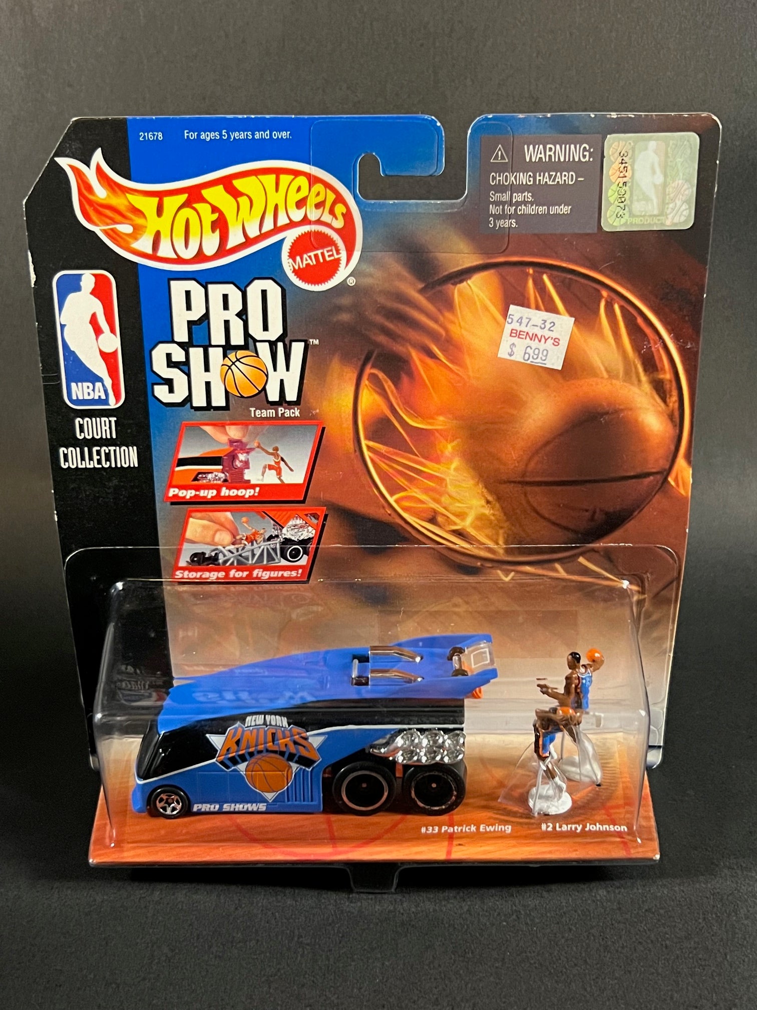 Hot Wheels 1998 NBA Pro Show New York Knicks #33 Ewing #2 Johnson ...