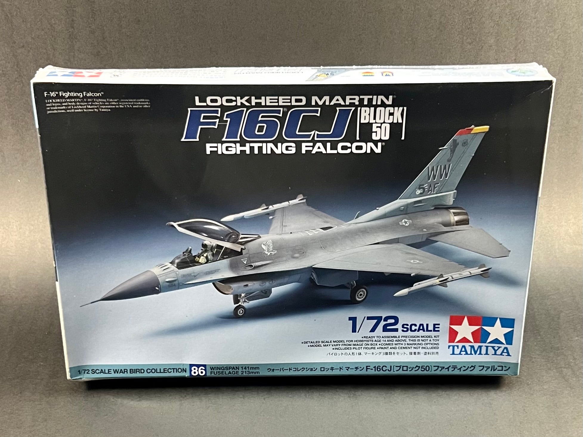 Tamiya Model Kit 60786 1:72 Scale Lockheed Martin F-16CJ [Block 50] Fi ...