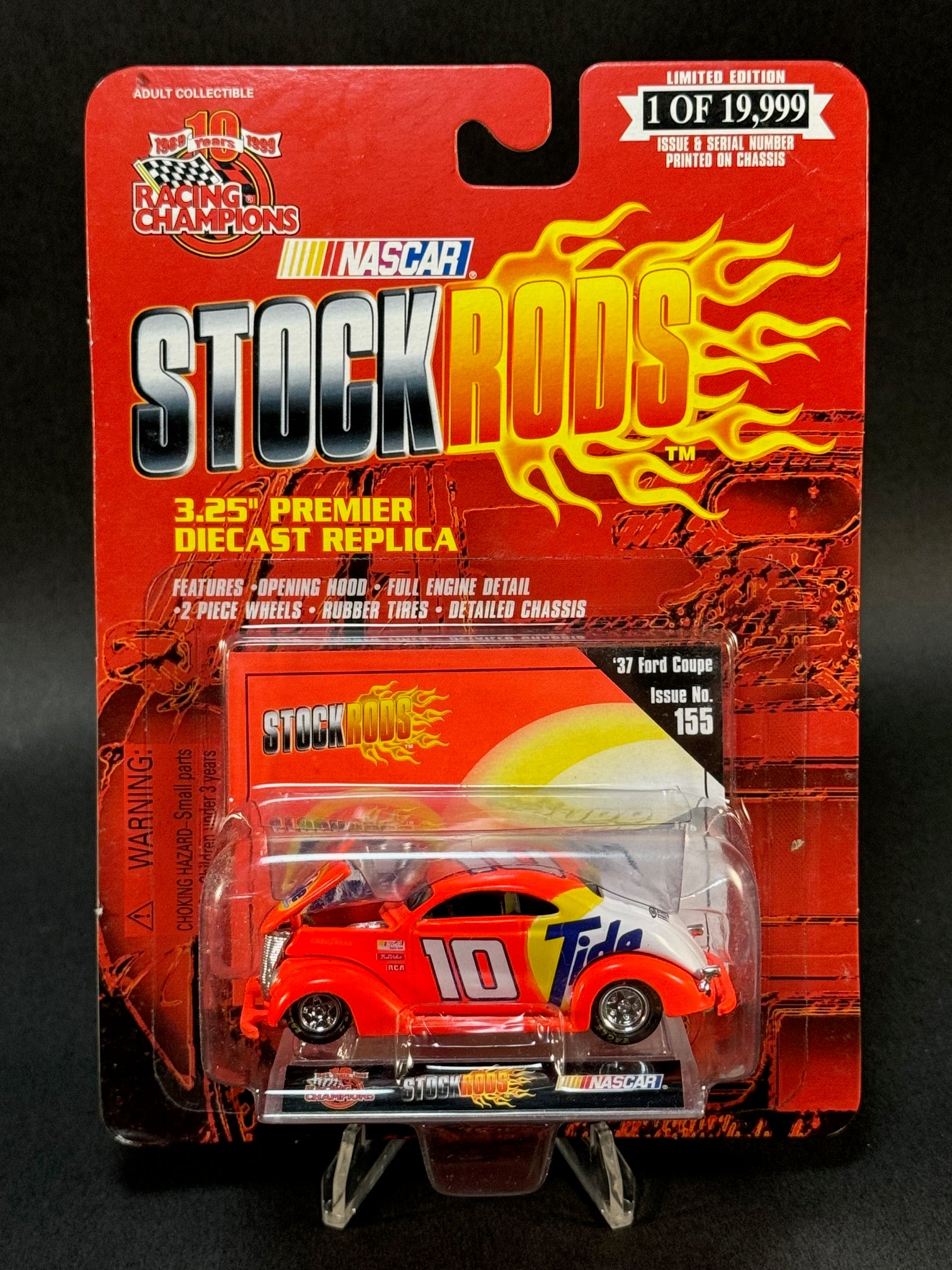 1999 Racing Champions NASCAR Stock Rods #155 '37 Ford Coupe, Orange ...