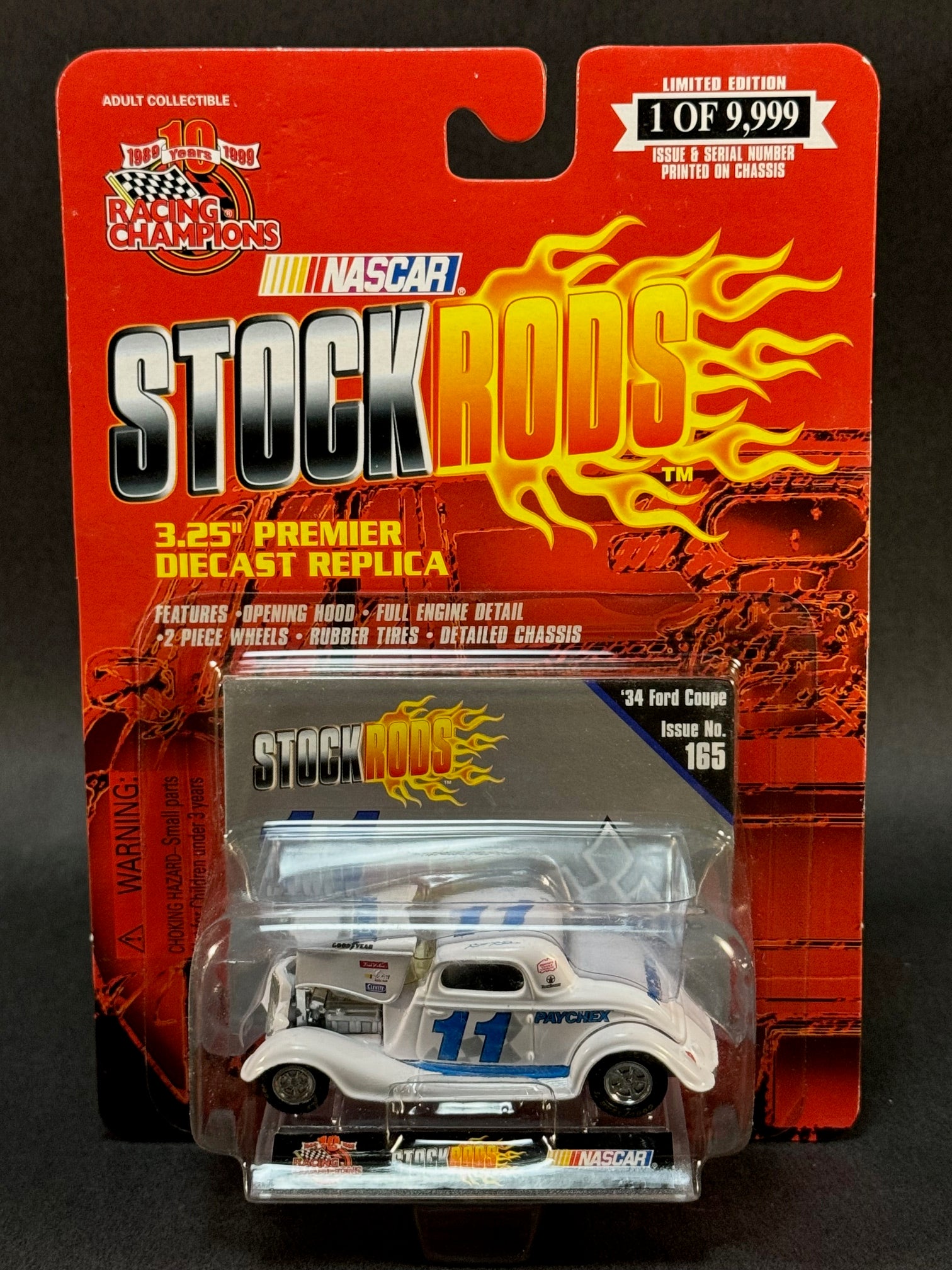 1999 Racing Champions NASCAR Stock Rods #165 '34 Ford Coupe, White ...